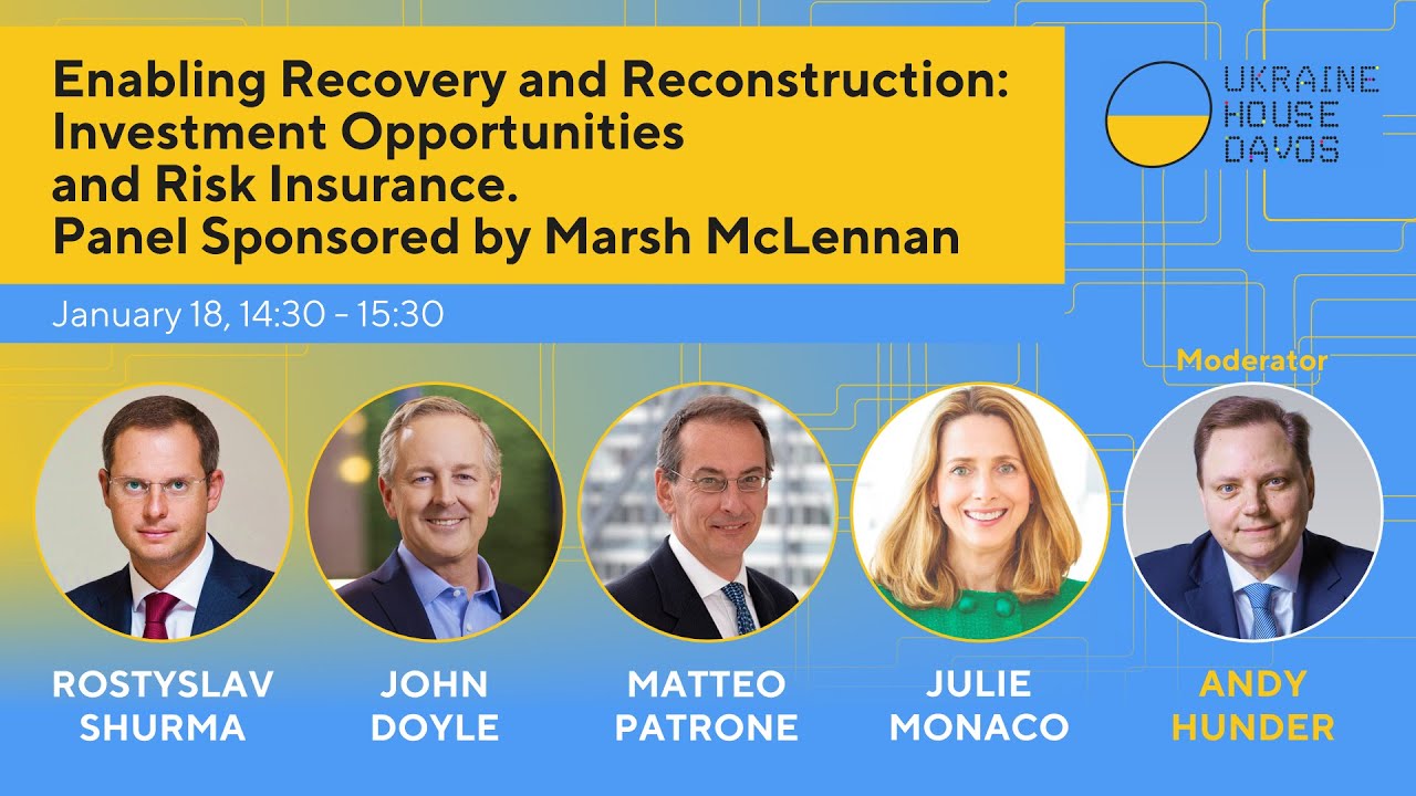 Enabling Recovery and Reconstruction. Panel Sponsored by Marsh McLennan ...