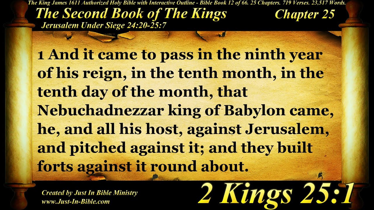 2 Kings Chapter 25 - Bible Book 12 - Holy Bible Audio Text - King James ...