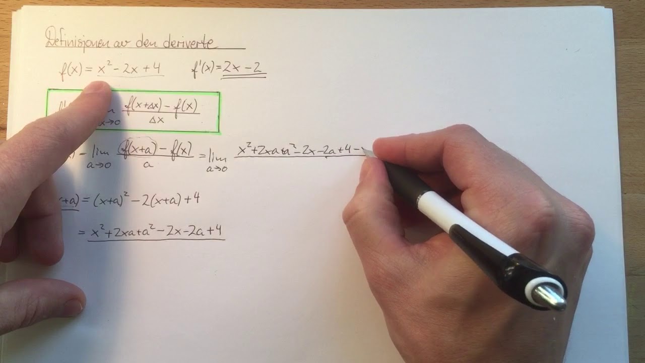 DERIVASJON: Definisjon av den deriverte - YouTube