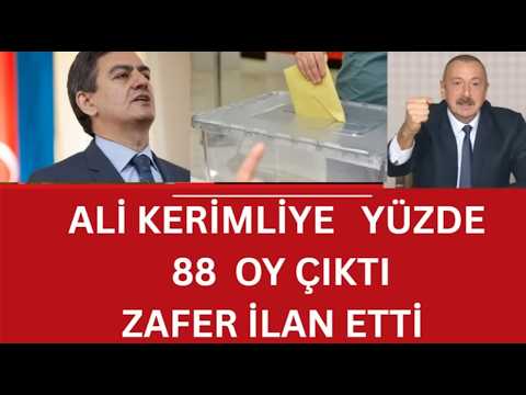 AZERBAYCAN   ALİYEVİ Mİ  ALİ KERİMLİ Mİ SORDUK  YÜZDE  88  ALİ KERİMLİ ÇIKTI  SEÇİM OLSA  BAŞKAN