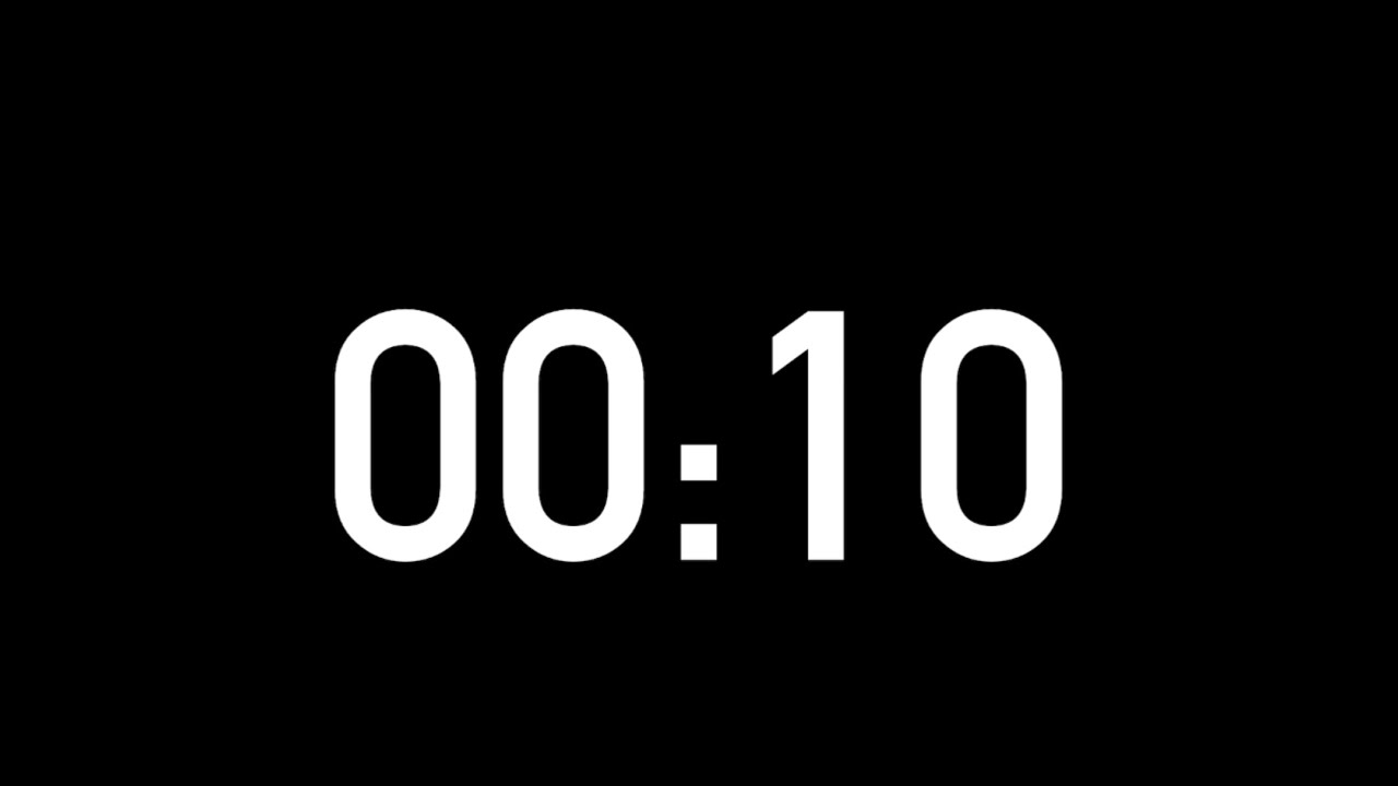 10 seconds countdown timer without alarm - YouTube