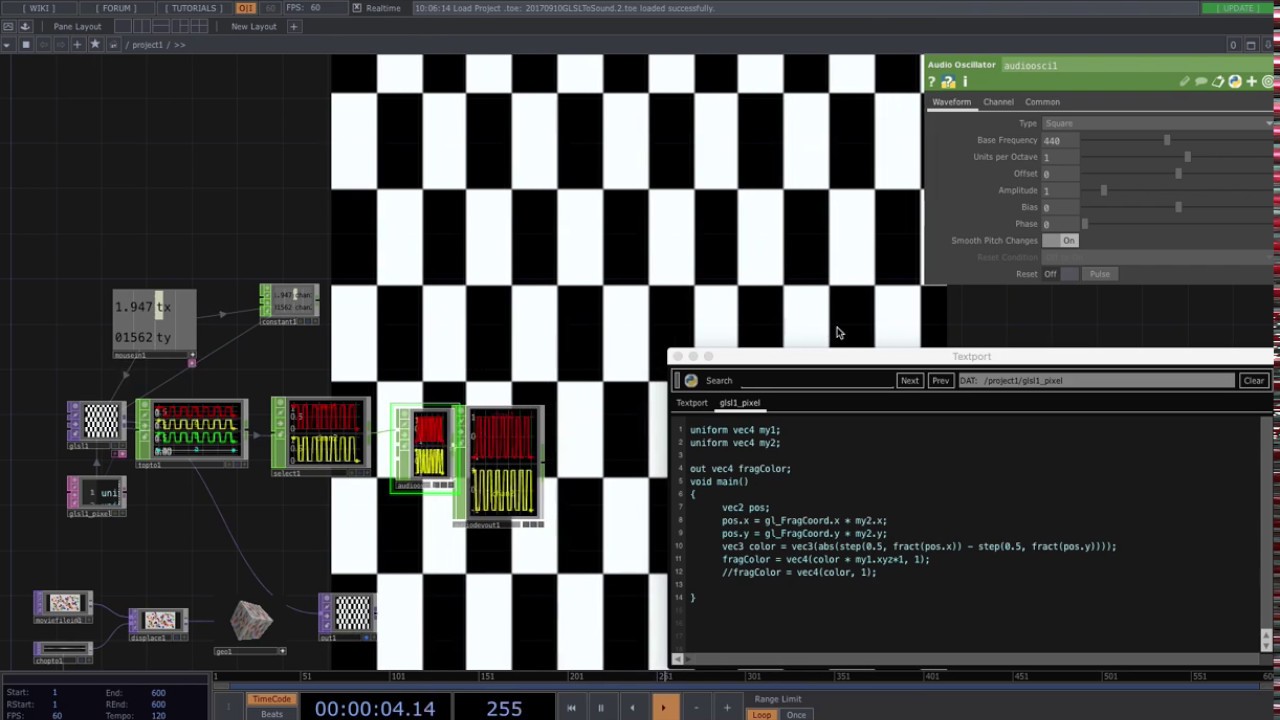TouchDesigner Audio GLSL - YouTube