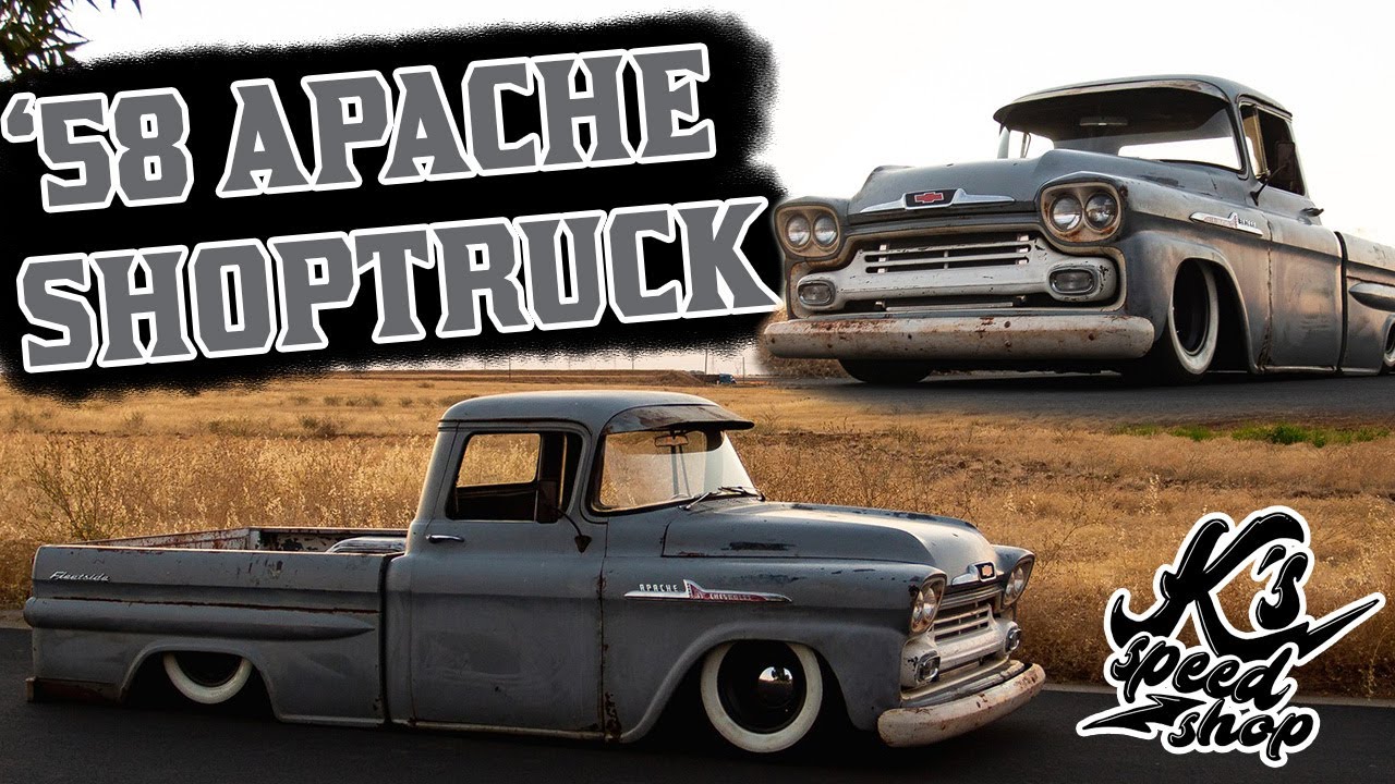 Bagged '58 Chevy 3100 Pickup - K's Speed Shop - YouTube