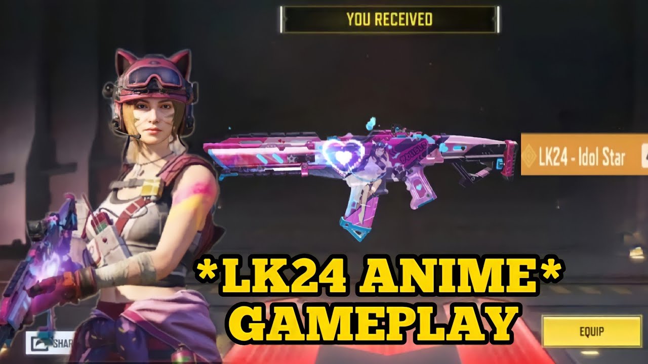 *NEW* LK24 ANIME GIRL LEGENDARY SKIN GAMEPLAY CODM SEASON 8 | NEW LUCKY ...