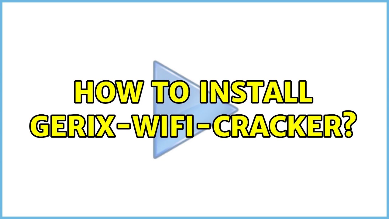 How to install Gerix-Wifi-Cracker? (2 Solutions!!) - YouTube