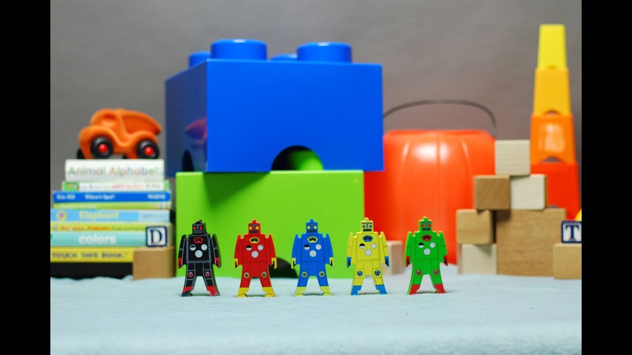 One Bot, Two Bot, Red Bot, Blue Bot - A stop-motion animation - YouTube