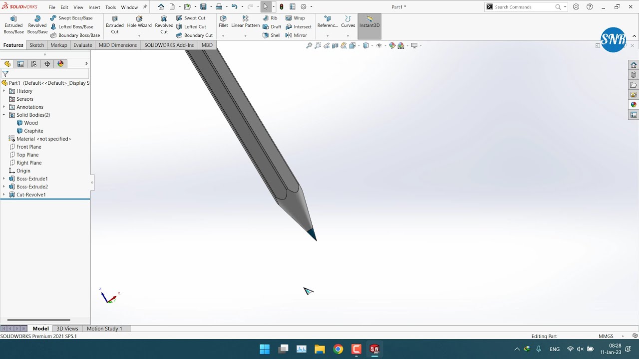 Solidworks - Pencil Modeling - YouTube