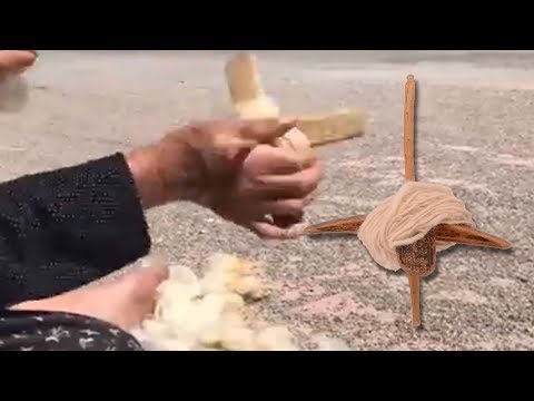 Kirman ile Yünden İp Eğirme - Nostalji