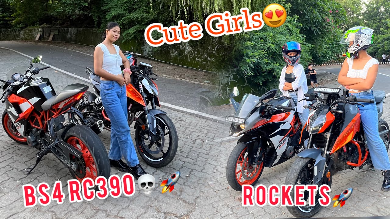 Cute Girls on KTM RC390😍💖||New Rc390🚀 - YouTube