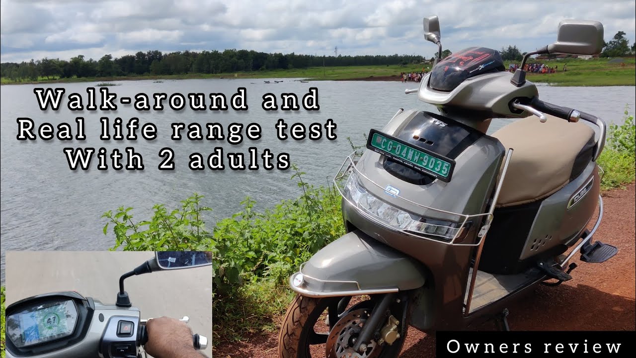 TVS I-QUBE 2022 RANGE TEST WITH 2 ADULTS AND WALK-AROUND | DRIVEN THIS ...