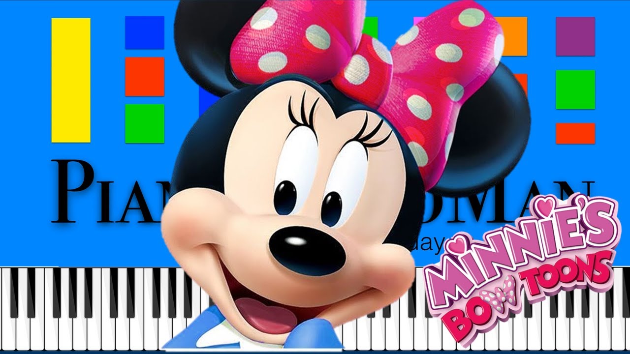 Minnie's Bow Toons Theme Song Slow Easy Medium Piano 4K Tutorial - YouTube