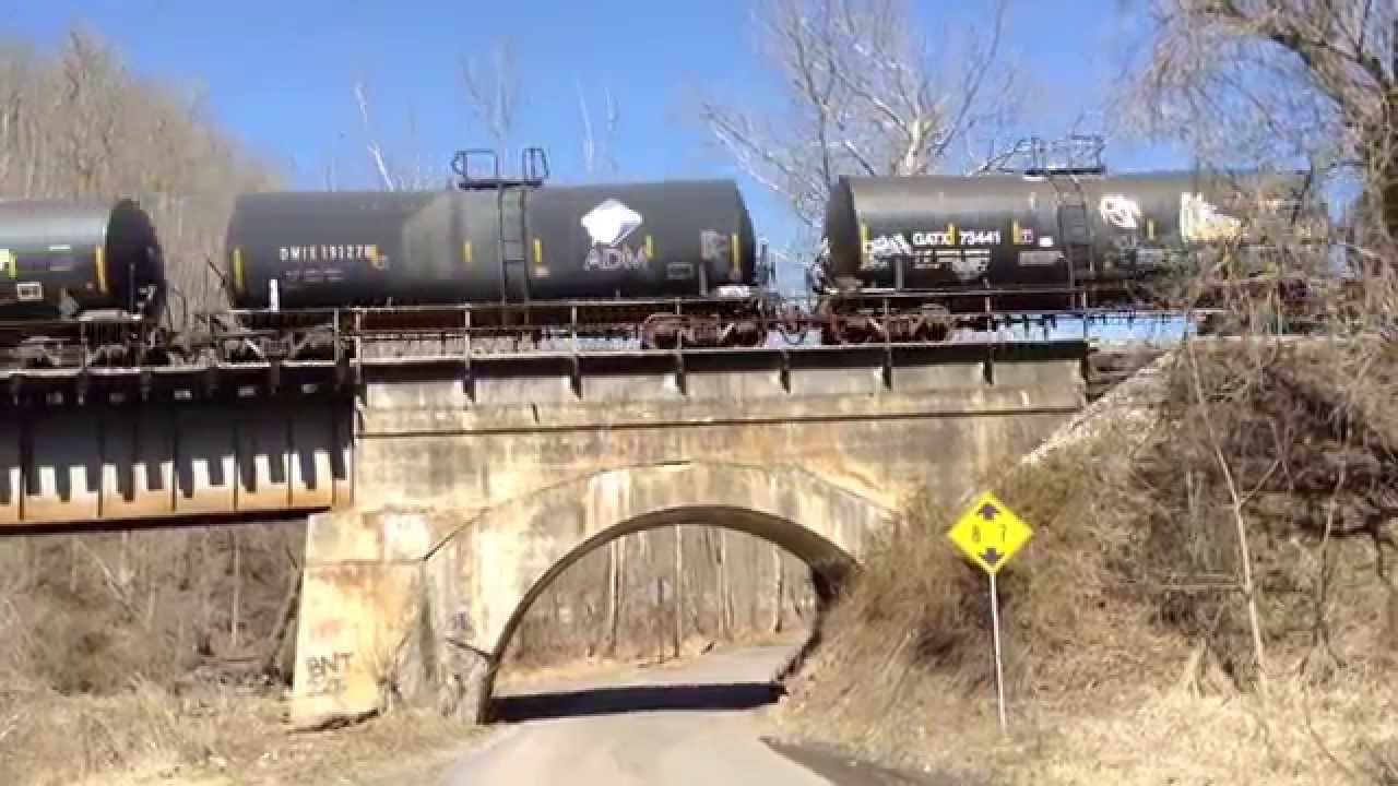 CSX Train with Tank Cars St. Paul, VA March 2014 - YouTube