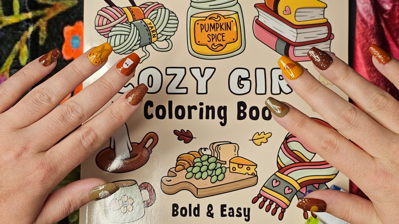 ASMR Coloring Book Tingles🍂 - YouTube