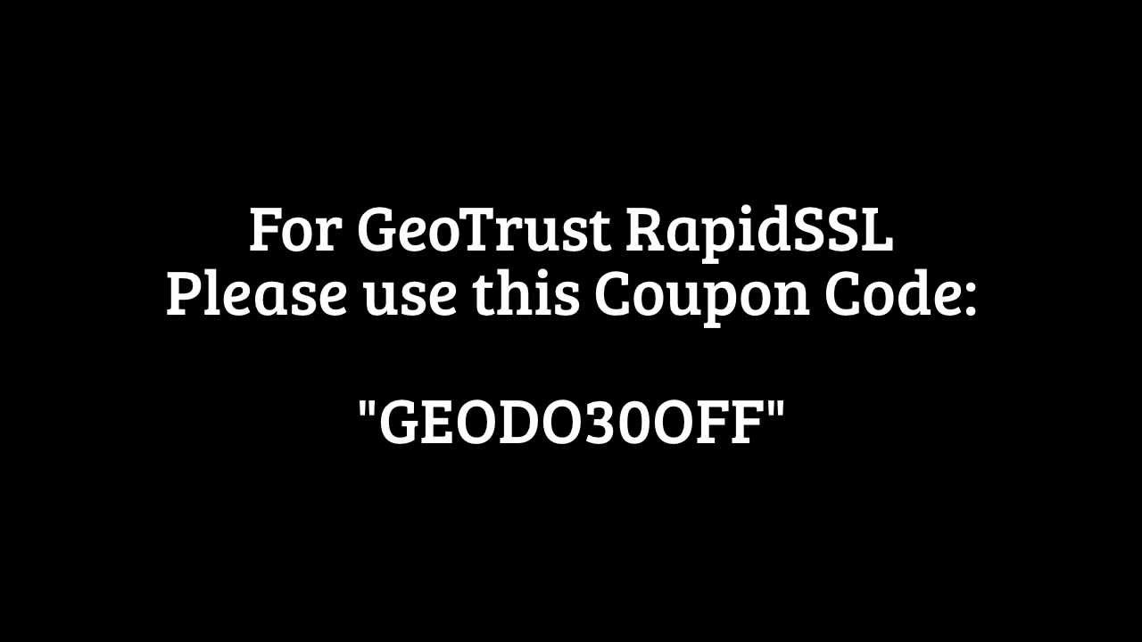 Cheap GeoTrust RapidSSL Certificate Coupon February 2014 - YouTube