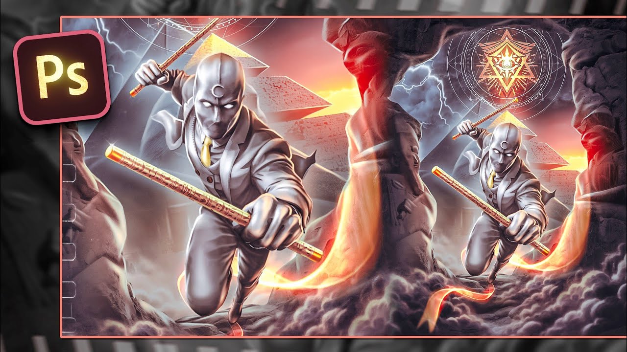 "Moon Knight" Photo Manipulation | Photoshop Tutorial - YouTube