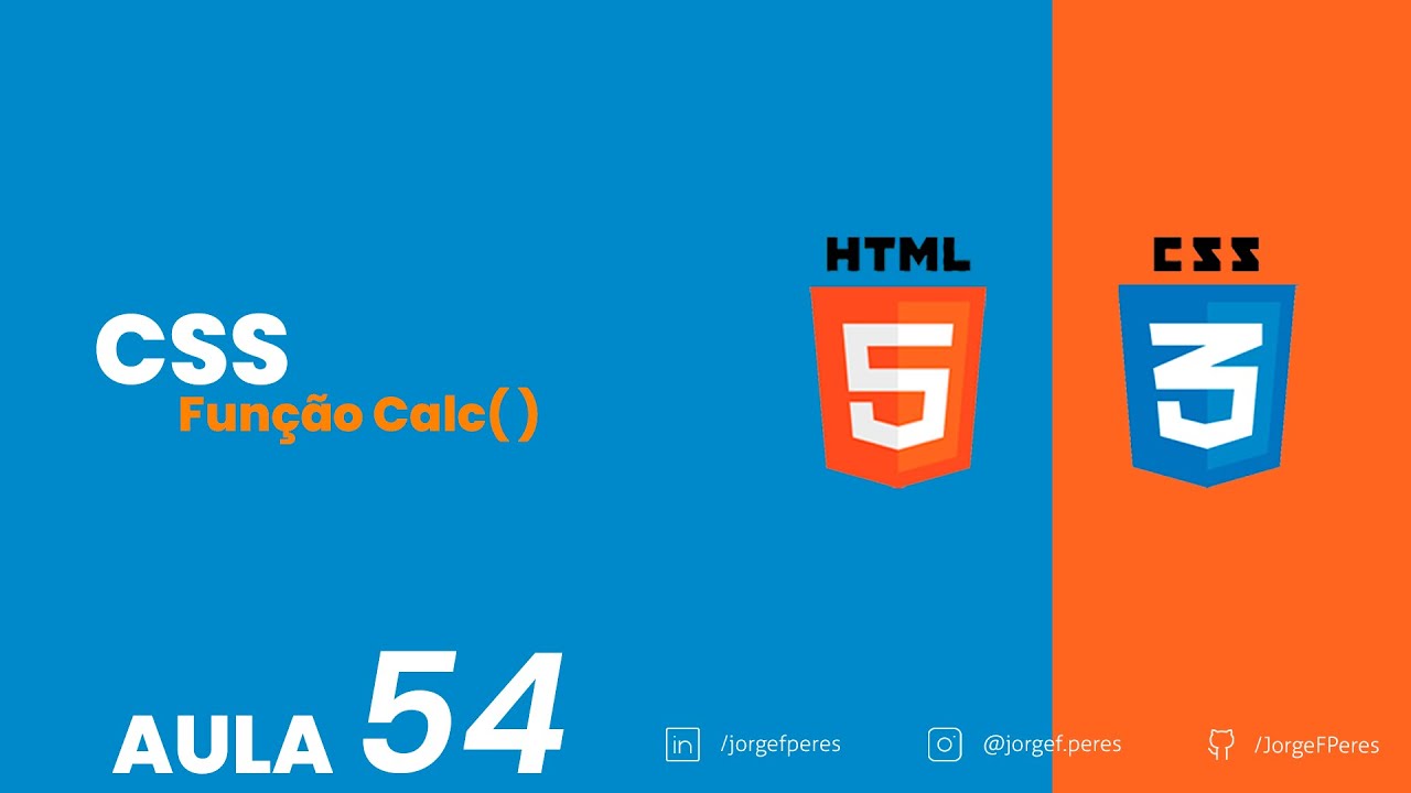 Utilizando a função calc() | CURSO DE CSS E HTML - YouTube