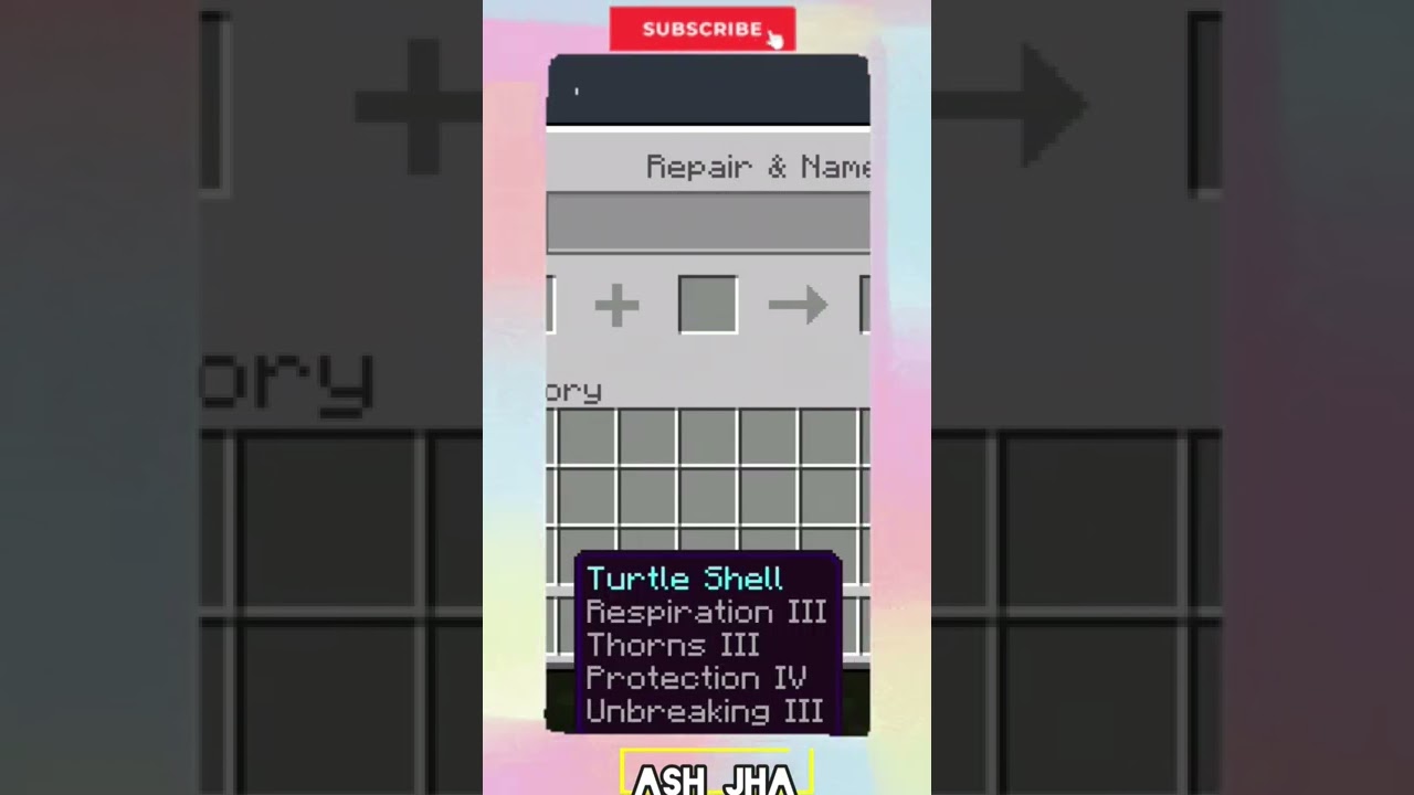 Minecraft best enchantment for turtle shell || how to make turtle shell ...