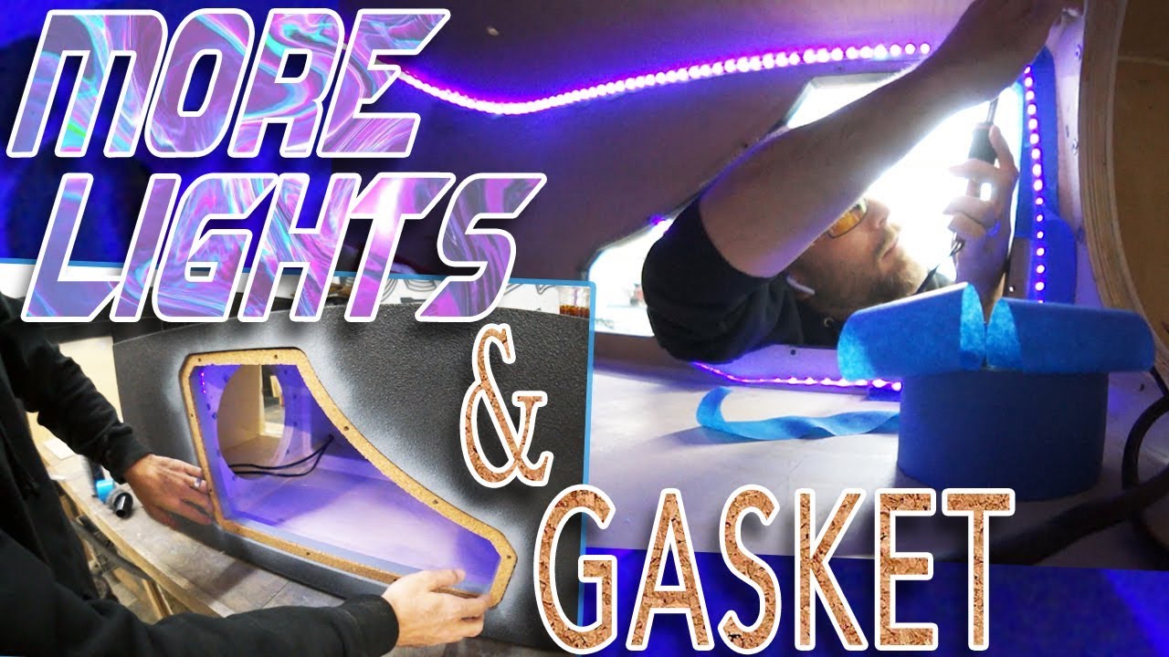 Cork window gasket and MORE LIGHTS! - CNC cut cork board, UV LED strips ...