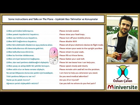 4. Some Instructions and Talks on The Plane - Uçaktaki Bazı Talimatlar ve Konuşmalar