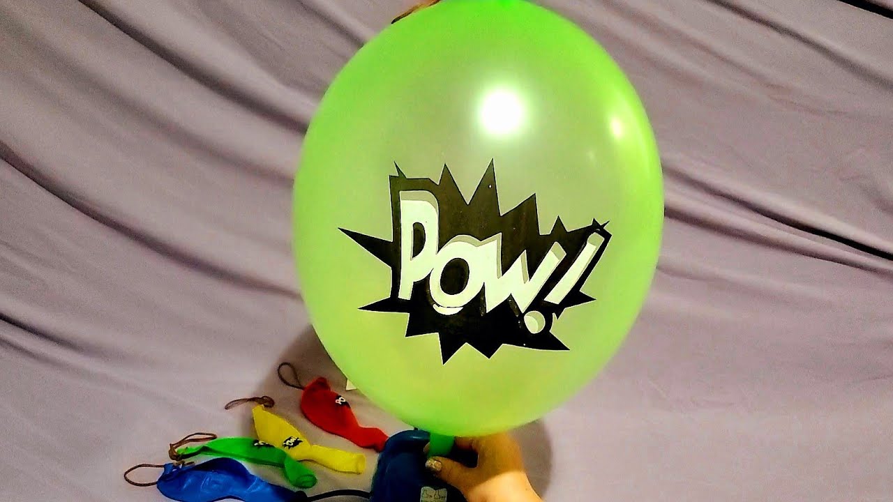 FUN COLORFUL POW PUNCH BALLOON INFLATION AND DEFLATION!!! - YouTube