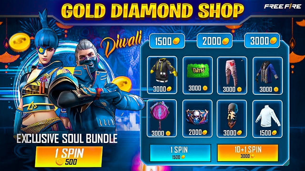Gold diamond store. Get free diamonds in free fire - YouTube