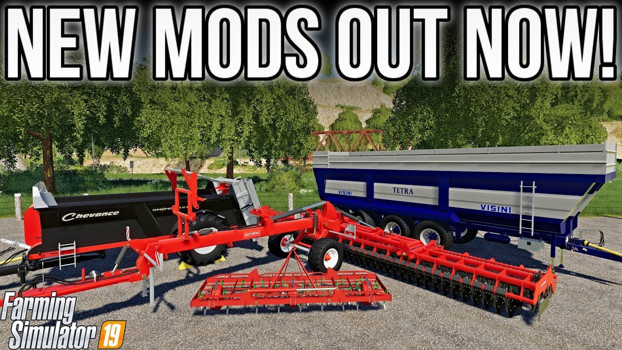 NEW MODS FS19! Front Cultivator + Huge Trailer! - YouTube
