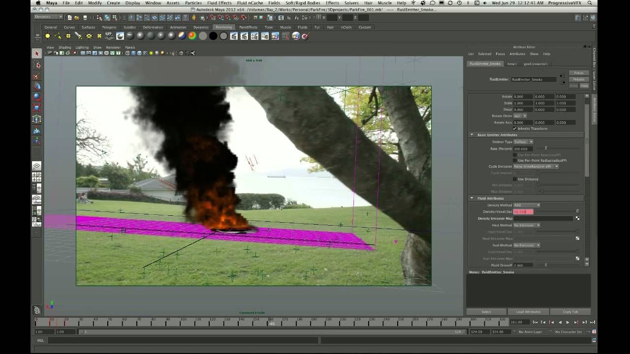 Maya Fluids Fire - YouTube