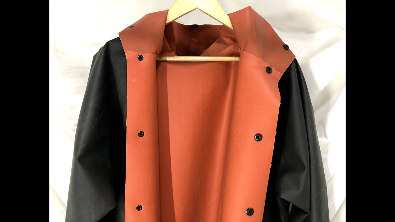 HEAVY RUBBER RAINCOAT JACKET GUMMIMANTEL GUMMIJACKE REGENMANTEL BLACK ...