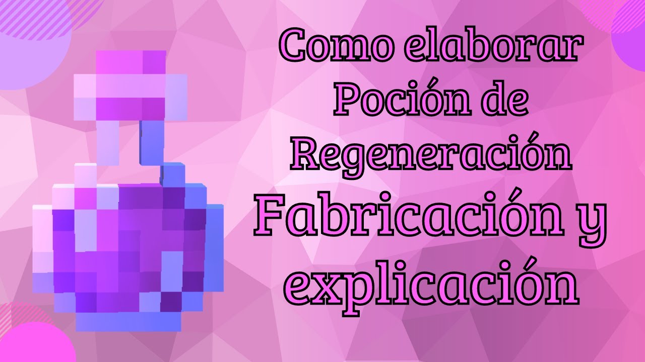 COMO Elaborar🧪 poción de regeneración 💖 en Minecraft - YouTube