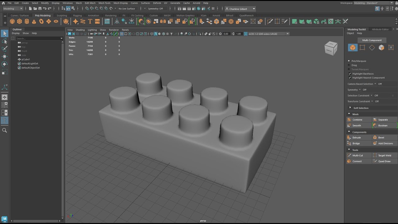 MAYA - LEGO - Modélisation débutant - YouTube