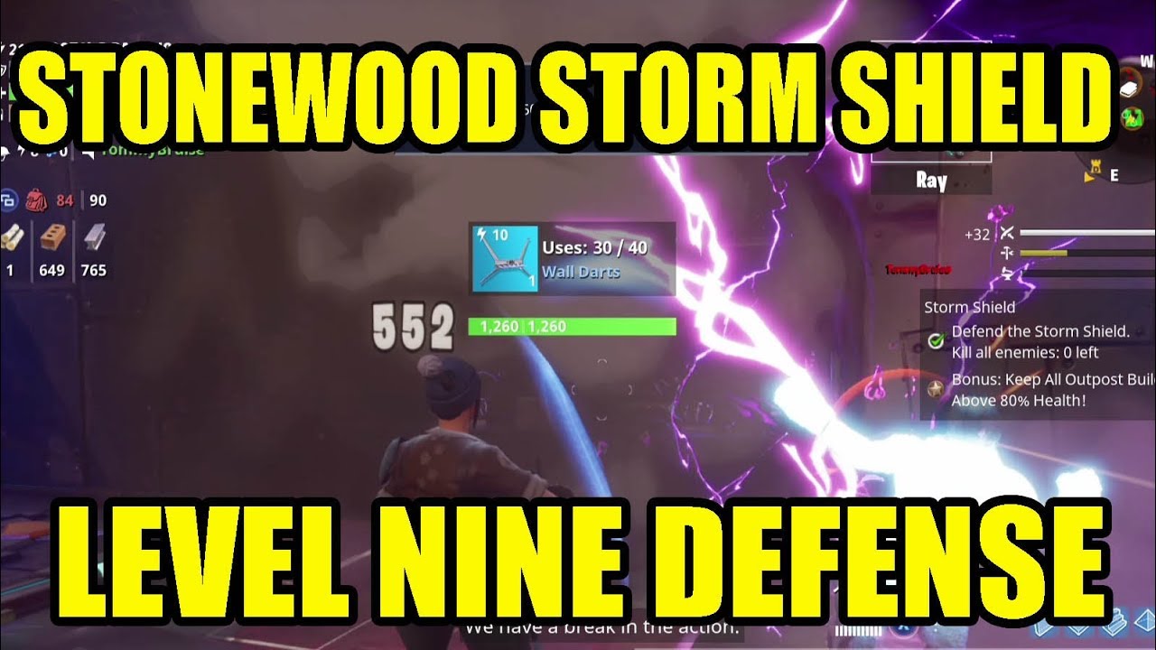 FORTNITE - LEVEL 9 Stonewood Storm Shield Defense - YouTube
