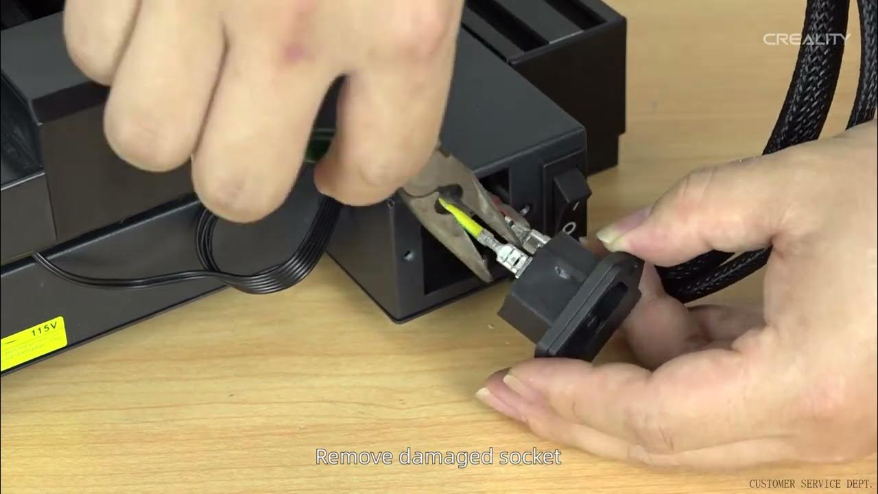 Service tutorial Ender - 3 V2 Neo replace the fuse and socket - YouTube