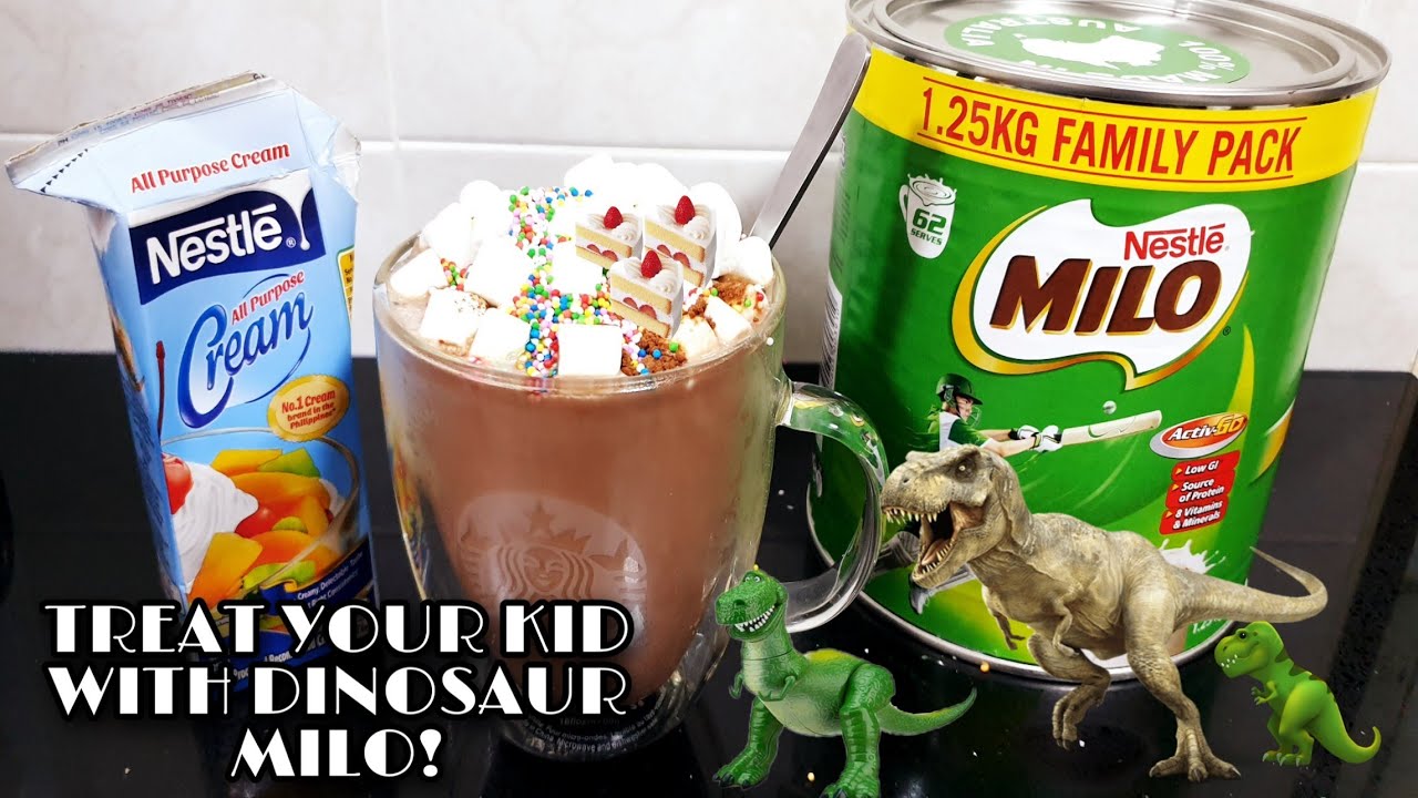 FAMOUS CHOCOLATES MALT DRINKS/TREAT YOUR KIDS WITH DINOSAUR MILO/CREAMY ...
