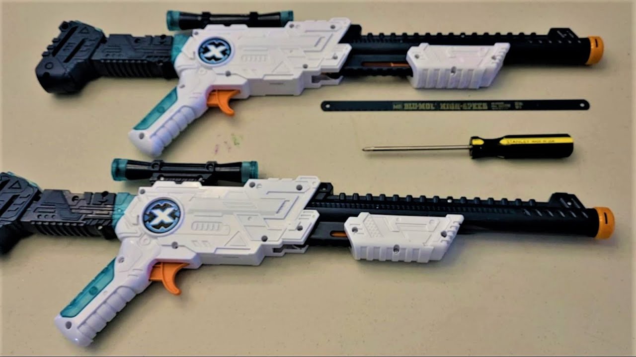 Fix Broken Zuru Xshot Hawkeye Foam Dart Gun with Lego Brick - YouTube