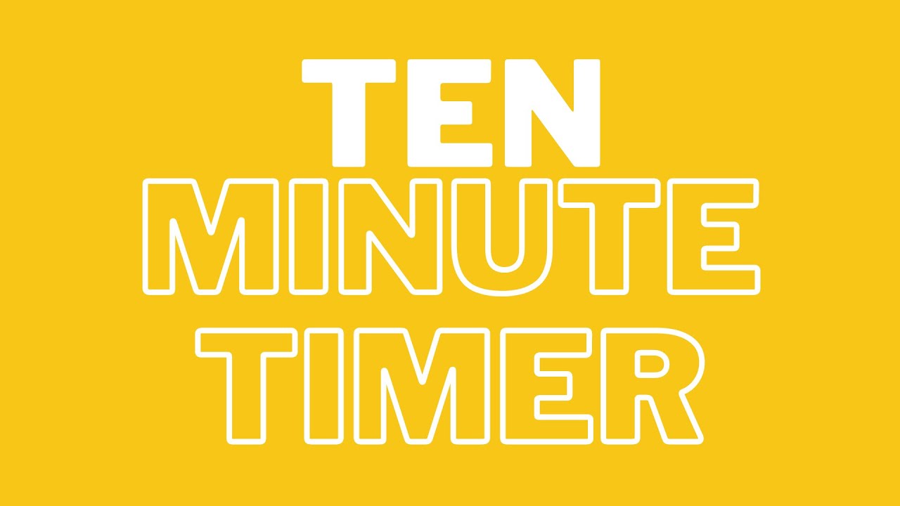 10 Minute Timer (Yellow) - YouTube