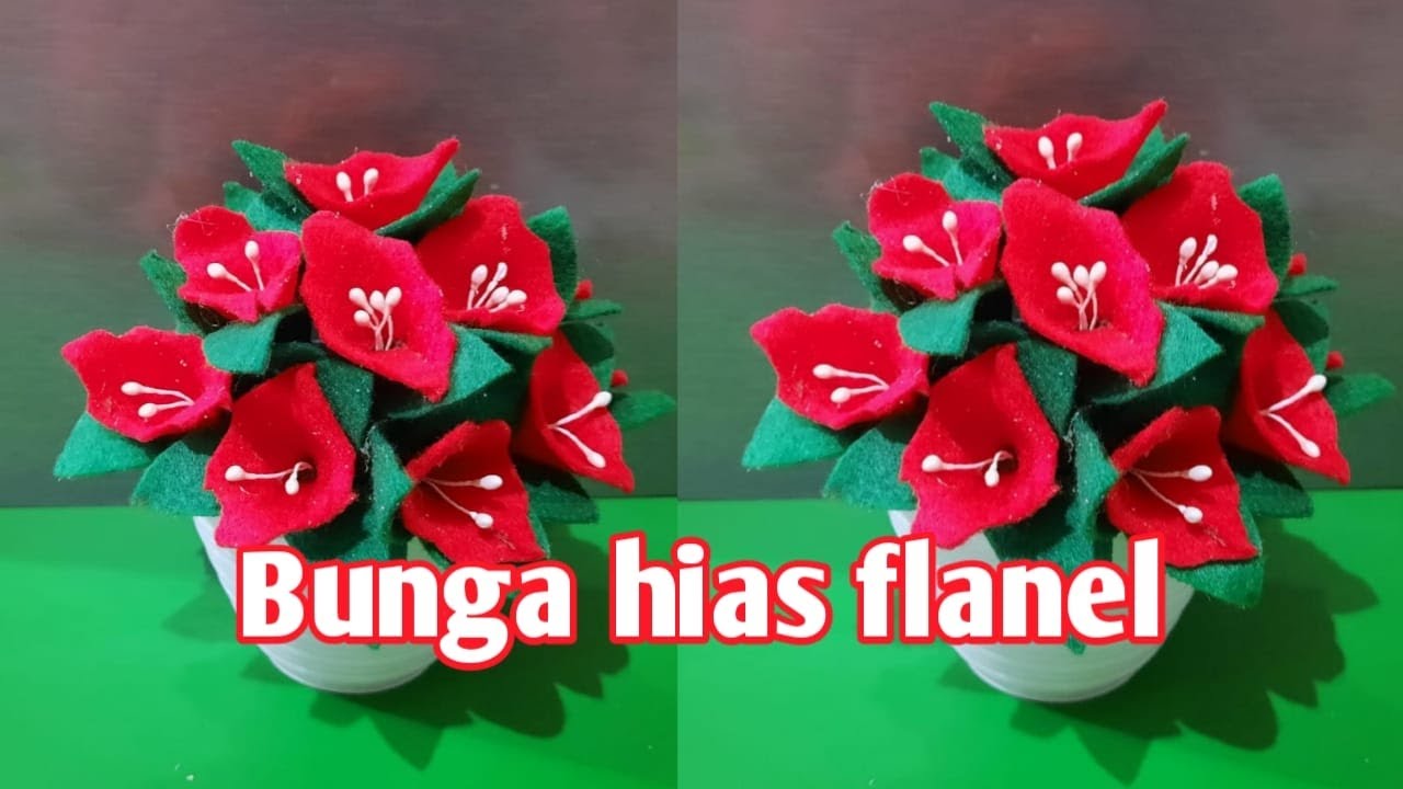 DIY Bunga Hias Flanel - YouTube