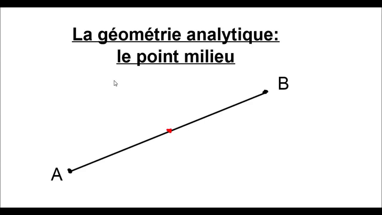 Sec. 4 (CST-TS-SN) - La géométrie analytique - Le point milieu - YouTube