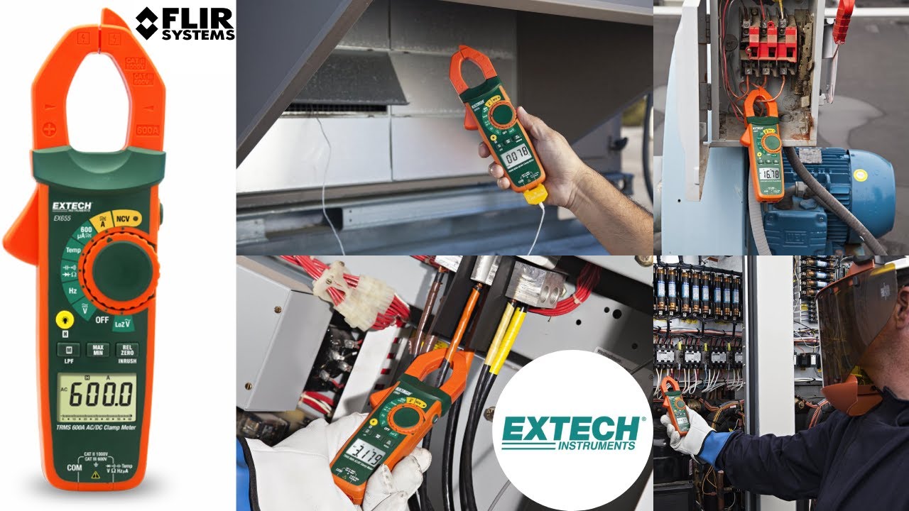 Pinza amperimétrica (EX655) con 13 funciones básicas y tres especiales ...