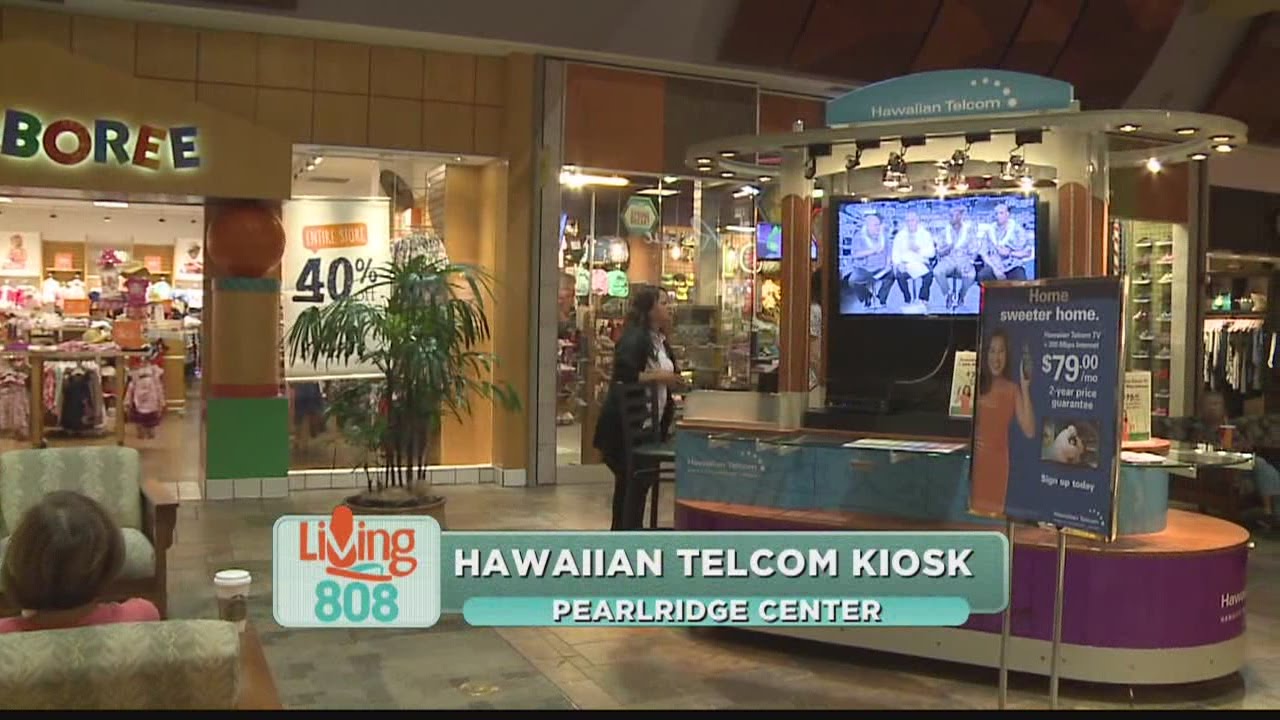Hawaiian Telcom new customer kiosk at Pearlridge Center Uptown - YouTube