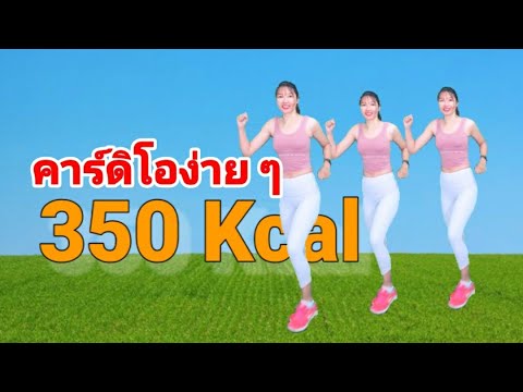 คาร์ดิโอง่ายๆ 350 Kcal // beginner cardio workout at home no jumping ...