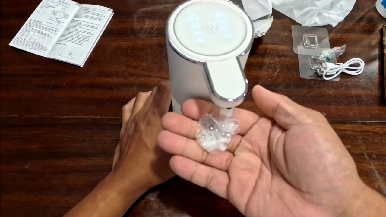 Automatic soap dispenser from Temu unboxing and review - YouTube
