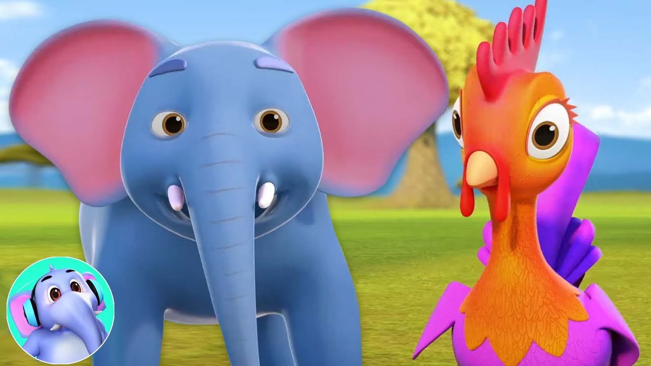 Kukdoo Koo, Animals Sounds Song, कुकड़ू कु, Hindi Nursery Rhymes for ...