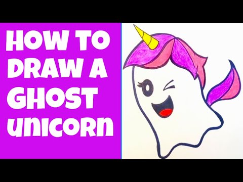 How to Draw a Ghost Unicorn, Boonicorn - YouTube