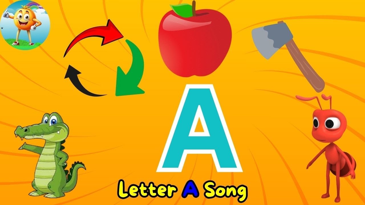 Letter A Song For Kindergarten | Nursery Kids Letter A | A For Apple ...