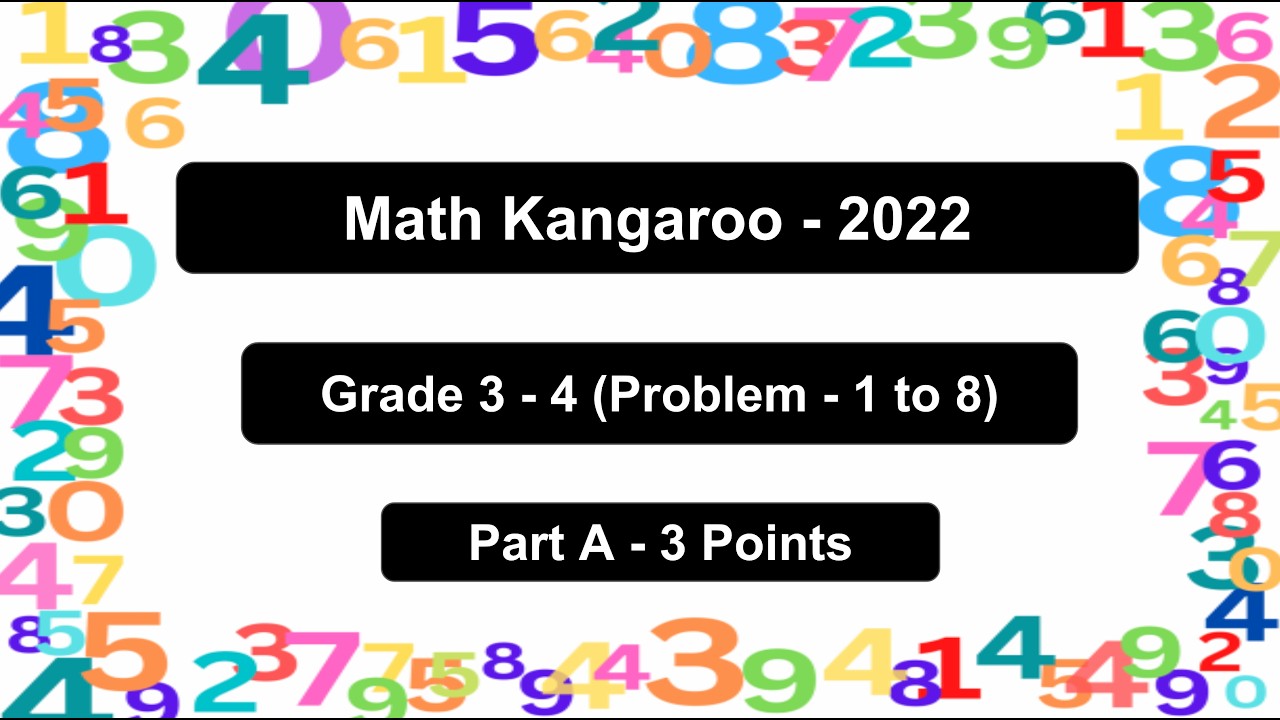 2022 Math Kangaroo Grade 3 & 4 Part A Problem 1-8 - YouTube
