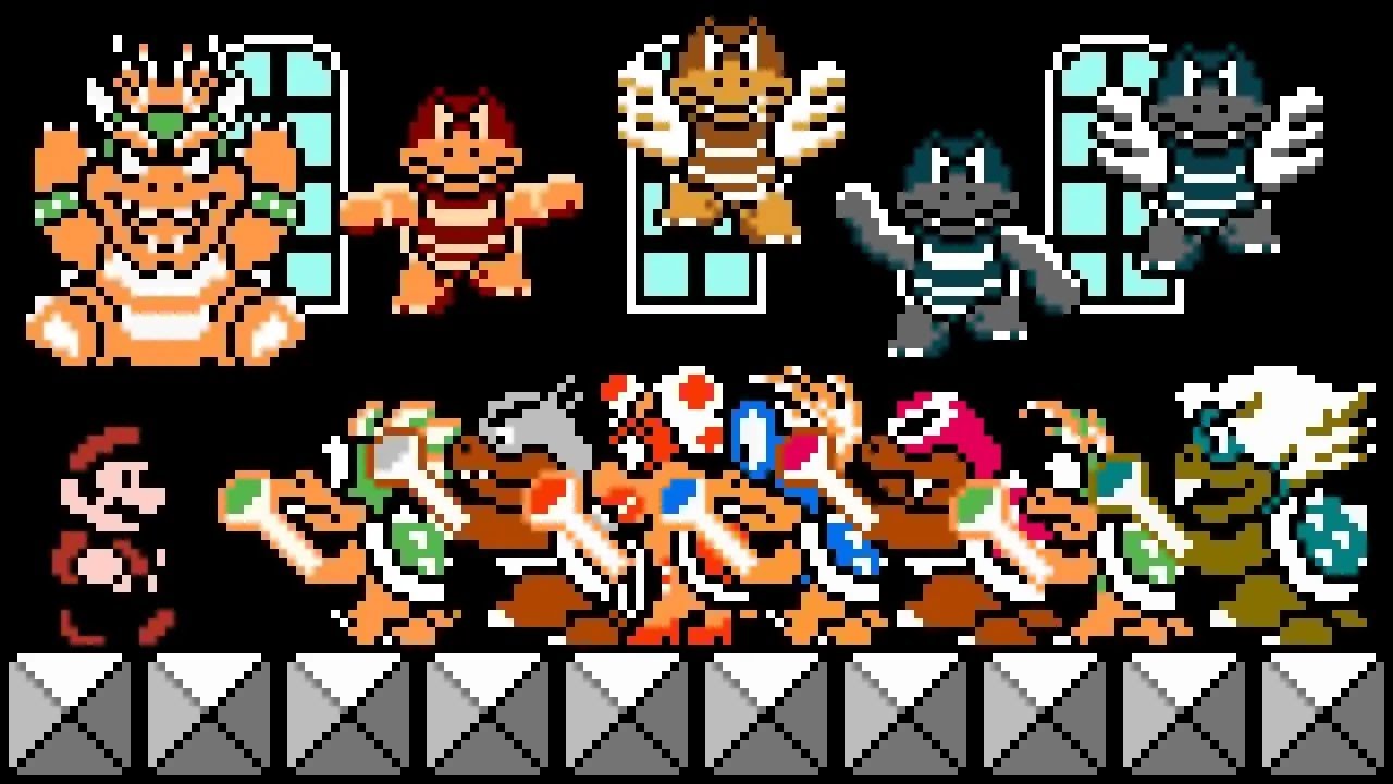 Super Mario Bros. 3 (NES) - All Bosses & Koopalings. ᴴᴰ - YouTube