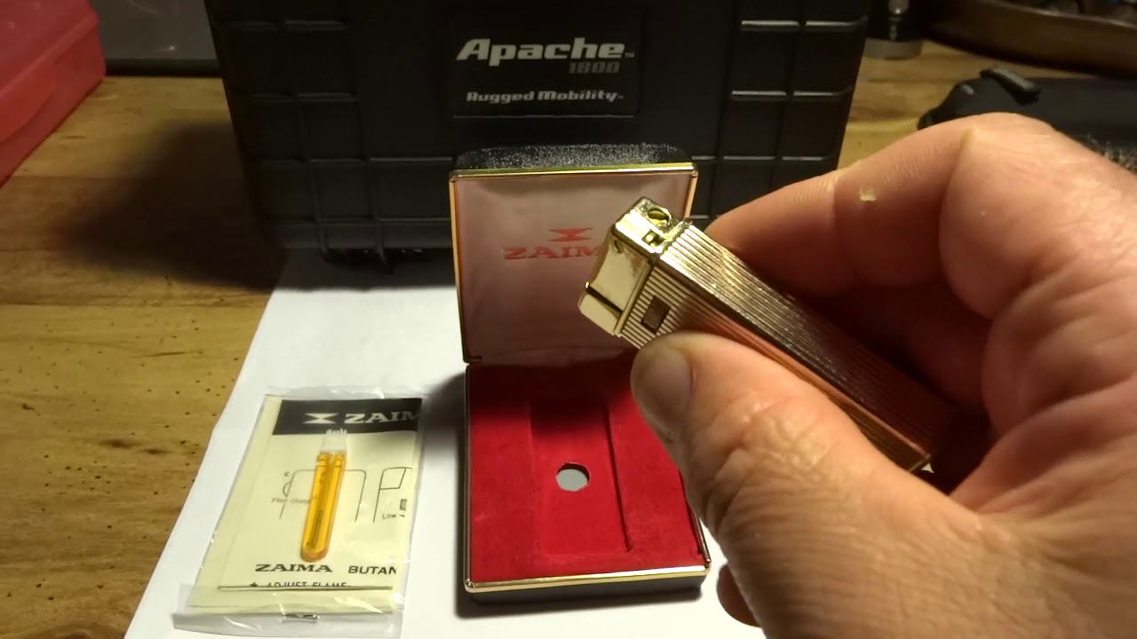 Vintage 1960's Zaima Celeste Butane Pipe lighter - YouTube