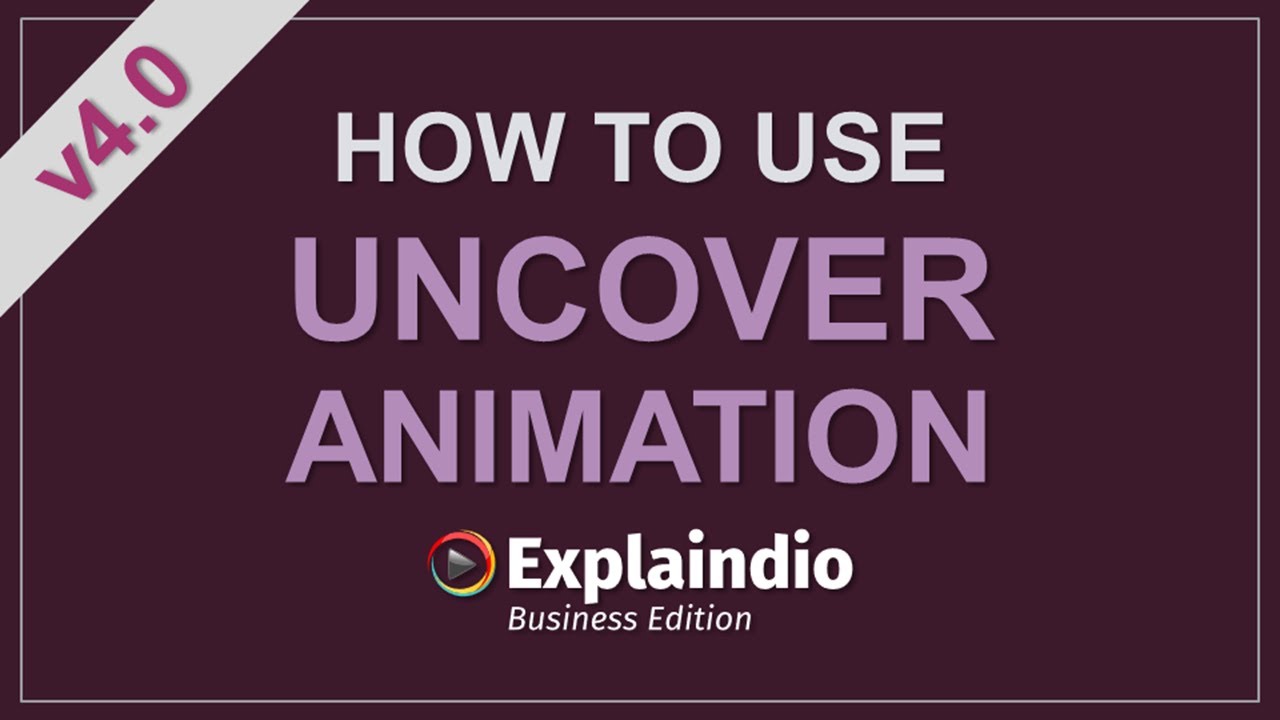How to Use Uncover Animation - YouTube