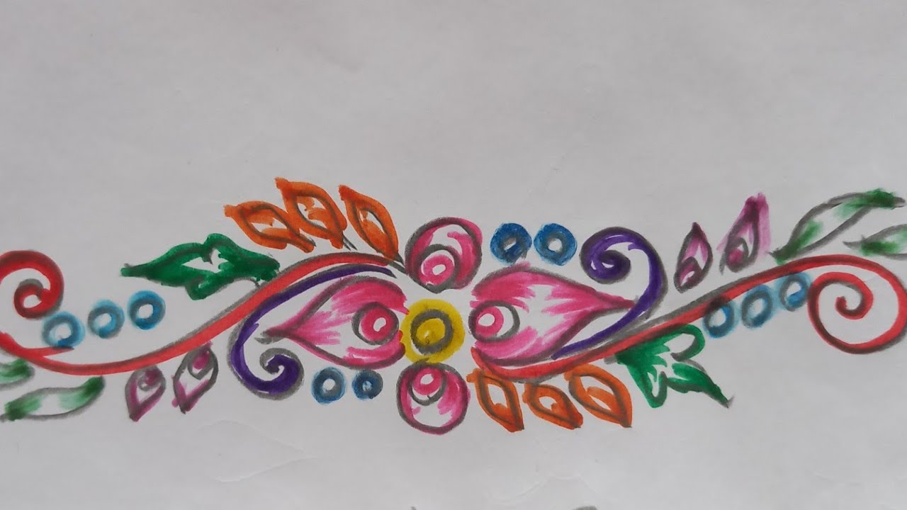 simple side muggu borders/simple side border/muggu side border/easy ...