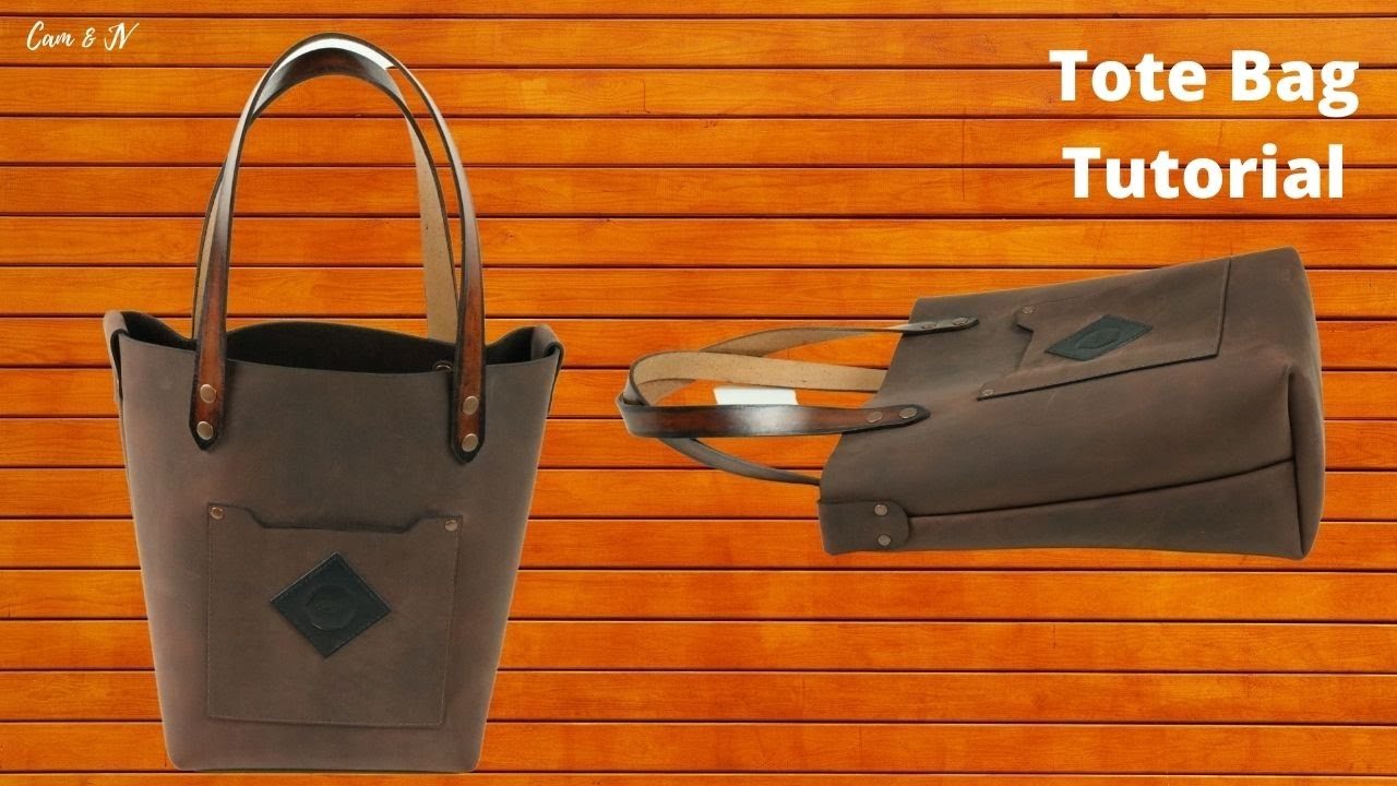 How to Make a Leather Tote Bag - Tutorial 4 - YouTube